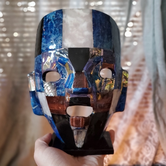 Hand Crafted | Art | Vintage Abalone Semi Precious Stone Burial Death ...